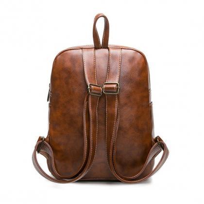 Retro Preppy Chic Zipper Backpack on Luulla