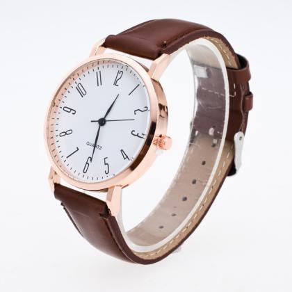 Classic Fashion Leather Quartz Watch on Luulla