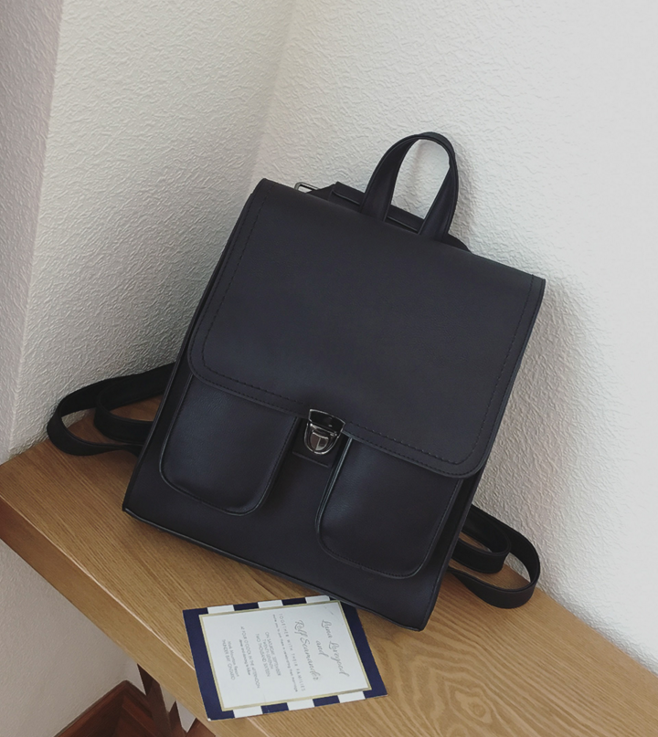 Vintage Solid Color Women Backpack on Luulla