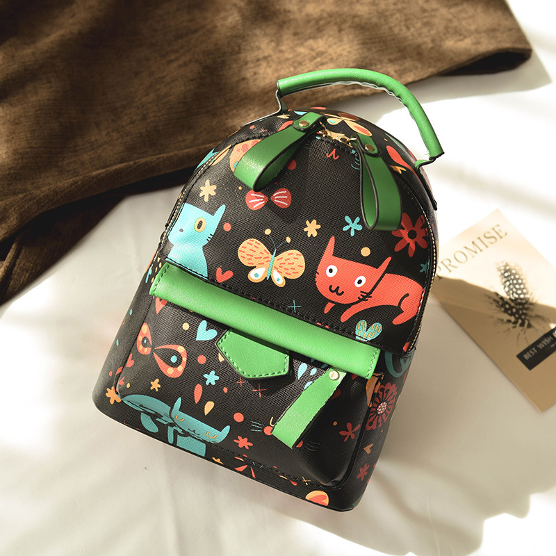 Colorful Cartoon Print Women Backpack on Luulla