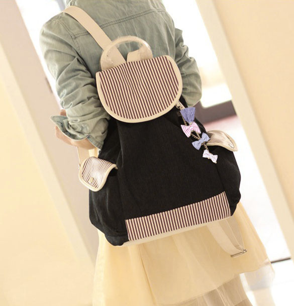 Canvas Satchel Shoulder School Backpack on Luulla