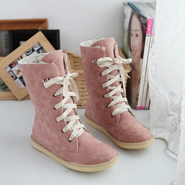 cute flat winter boots