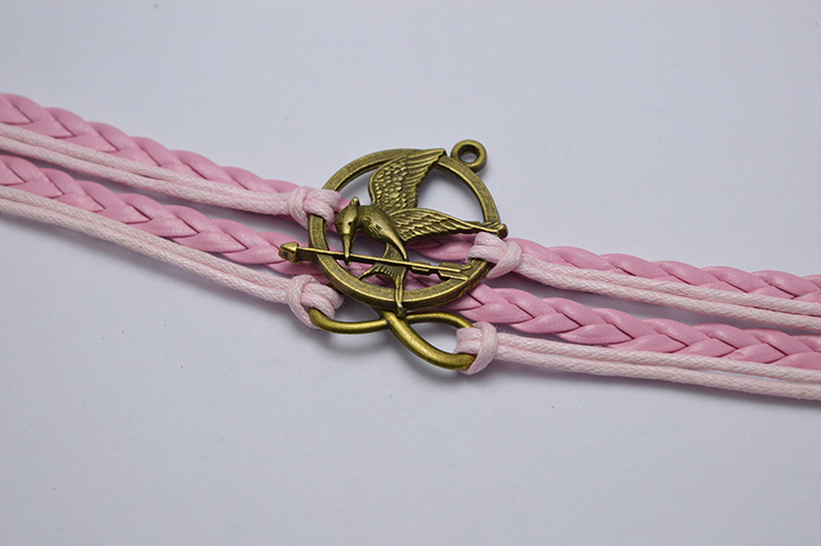The Hunger Games Pink Rope Multilayer Bracelet on Luulla