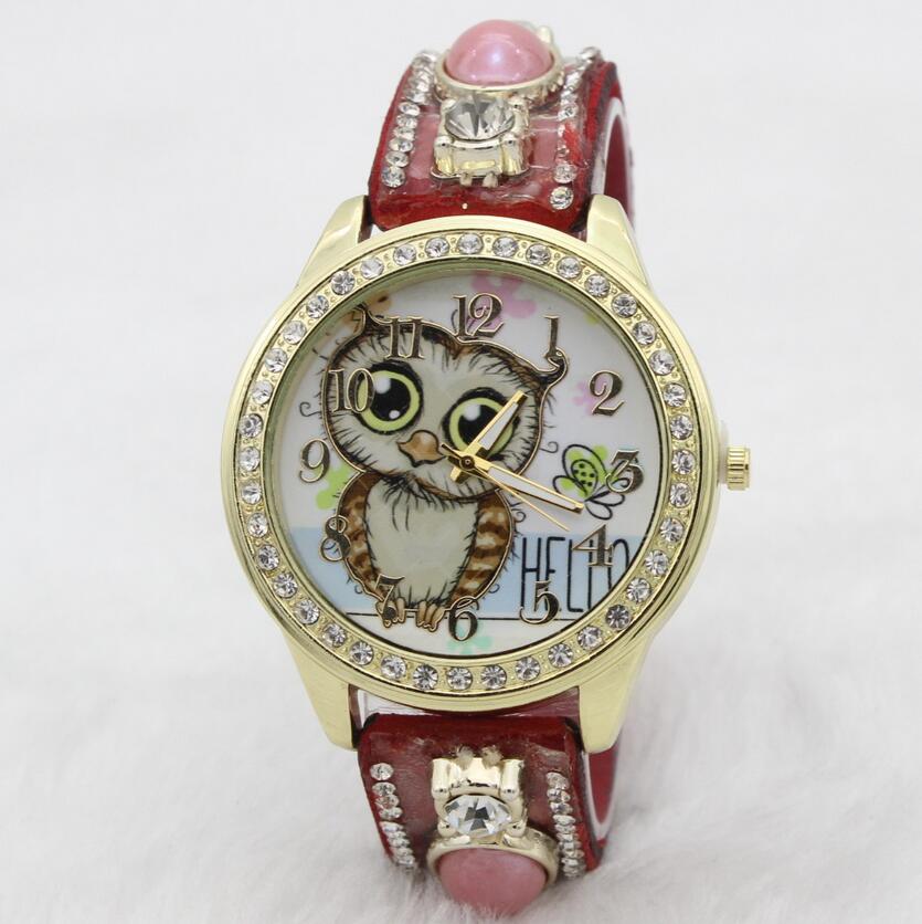 Oval Stones Owl Print Watch on Luulla