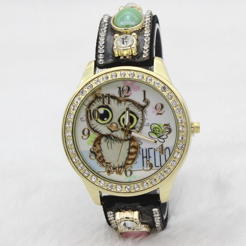 Oval Stones Owl Print Watch on Luulla