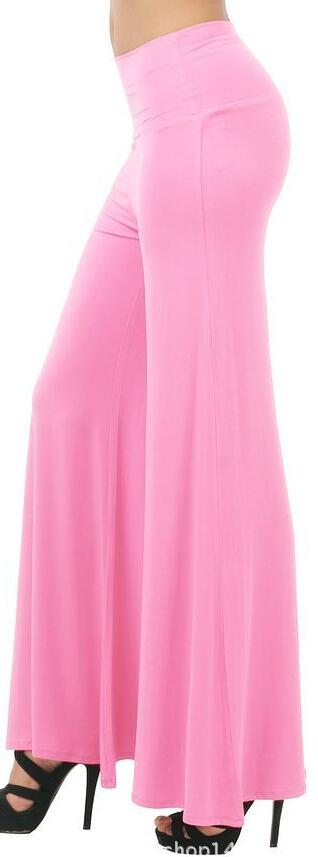 Fashion High Waist Pure Color Wide Leg Long Pants on Luulla