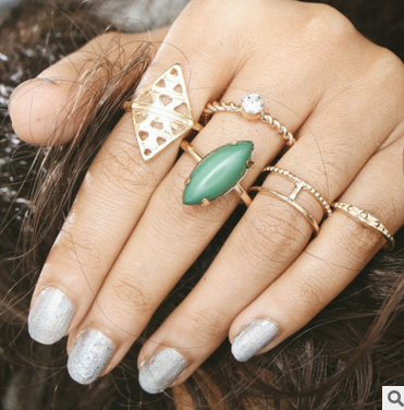 Hollow Out Restoring Ancient Ways Diamond-encrusted Jewels 5 Pieces Of ...