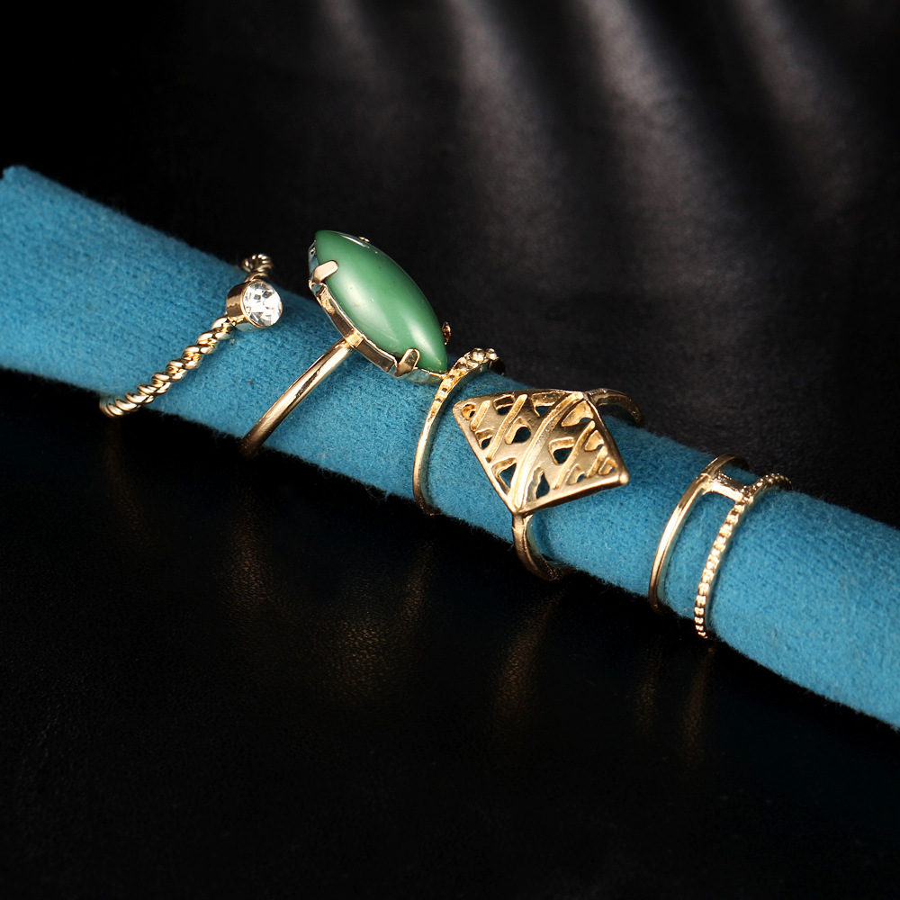 Hollow Out Restoring Ancient Ways Diamond-encrusted Jewels 5 Pieces Of ...