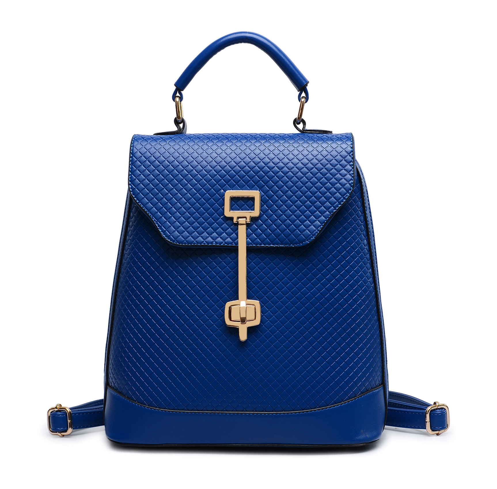 Quilted Lining Latch Design Women Backpack on Luulla