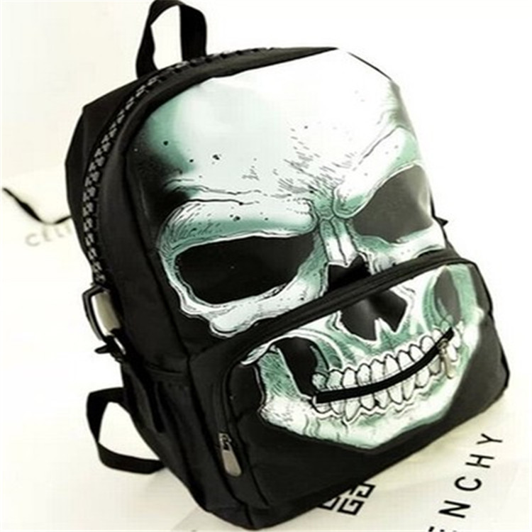 Distinctive Skull Design Fluorescence Backpack on Luulla