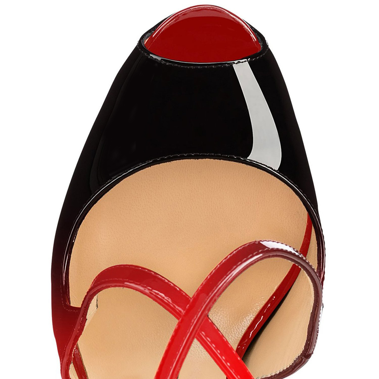 Gradient Color Super High Stiletto Heel Peep-toe Platform Sandals on Luulla