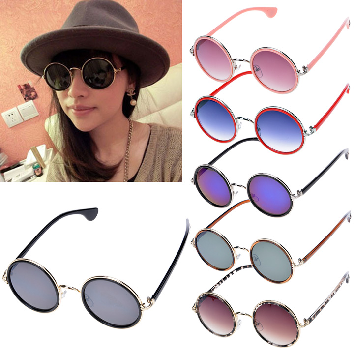 Unisex Round Frame Sunglasses on Luulla