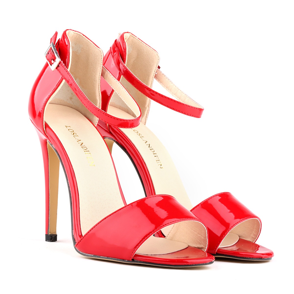 Sexy High Heeled Peep Toe Patent Leather Sandals On Luulla