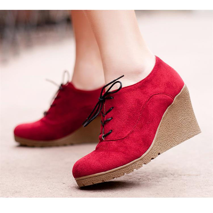 High Platform High Heeled Wedges Ankle Boots on Luulla