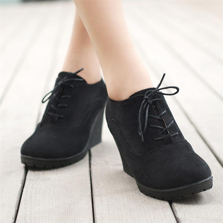 High Platform High Heeled Wedges Ankle Boots on Luulla