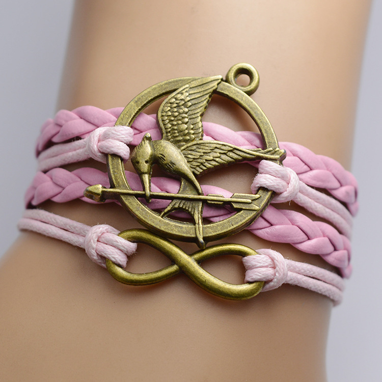 The Hunger Games Pink Rope Multilayer Bracelet on Luulla