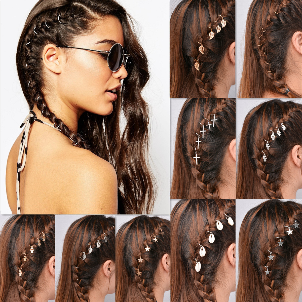 Unique African Stars Plait Leaves 5 Hairpin on Luulla