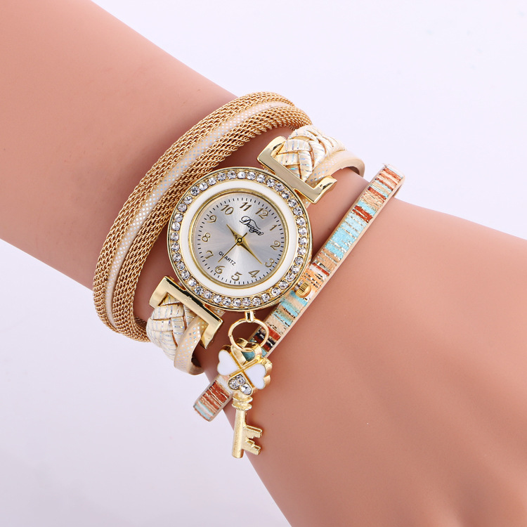 Key Pendant Colorful Print Crystal Watch on Luulla