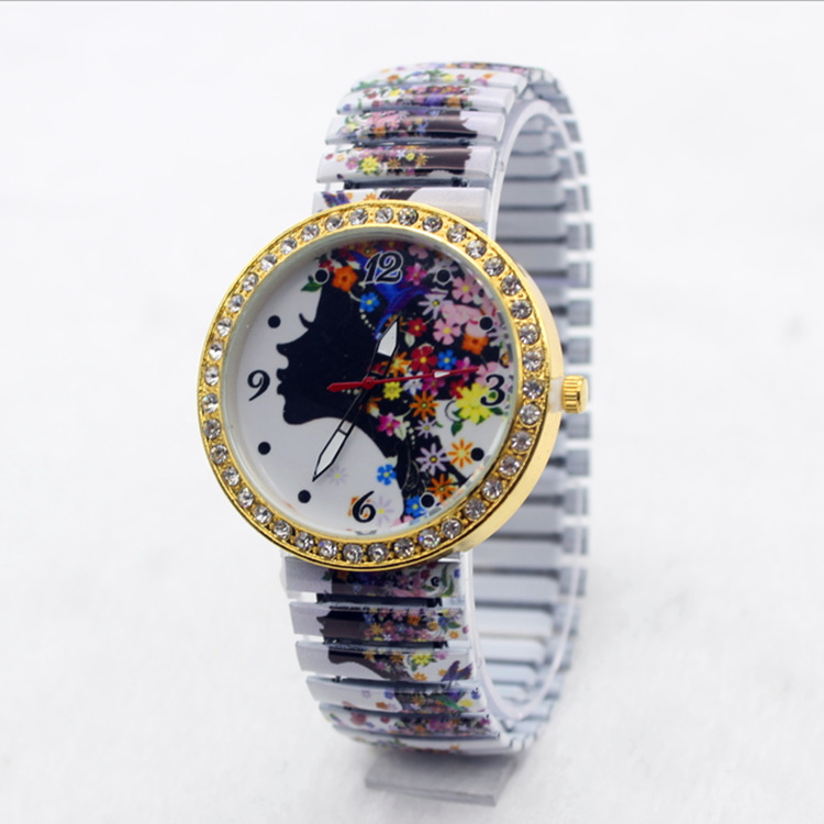 Beauty Women Flower Crystal Watch on Luulla
