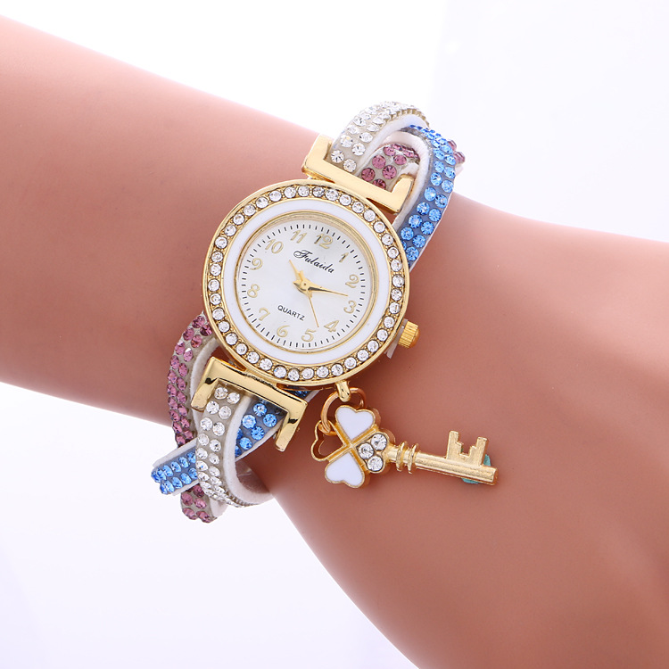 Colorful Crystal Twist Strap Key Watch on Luulla