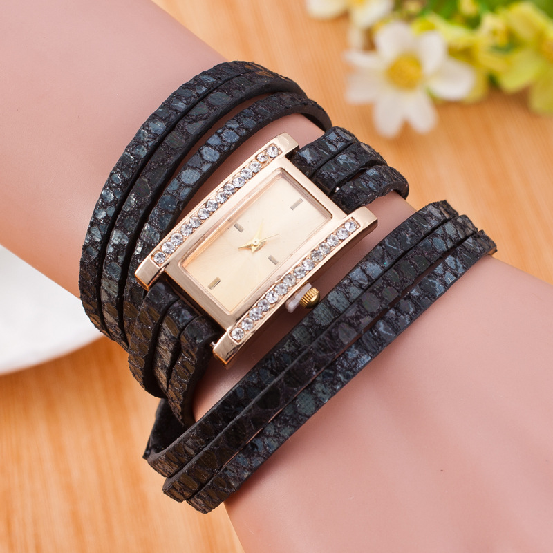 Square Crystal Dial Multilayer Watch on Luulla
